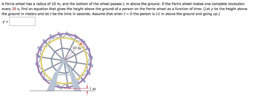 Solved Instructions 1) Ferris Wheel Question: write the | Chegg.com