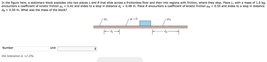Solved In the figure here, a stationary block explodes into | Chegg.com