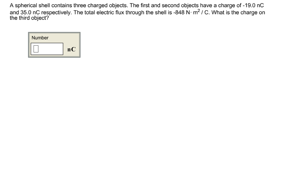 Solved A spherical shell contains three charged objects. The | Chegg.com