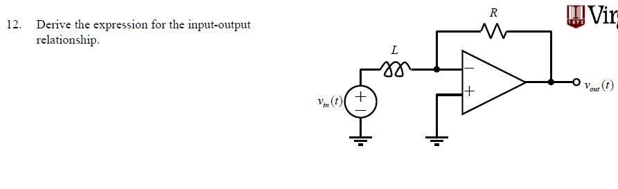 Solved 12 Derive the expression for the input-ou out | Chegg.com