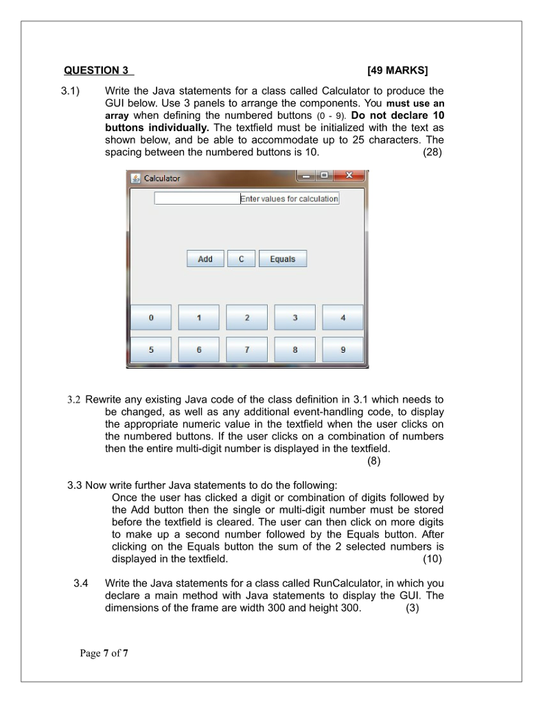 Solved APPLICATION DEVELOPMENT PRACTICE II ADP262S 2 HOURS | Chegg.com