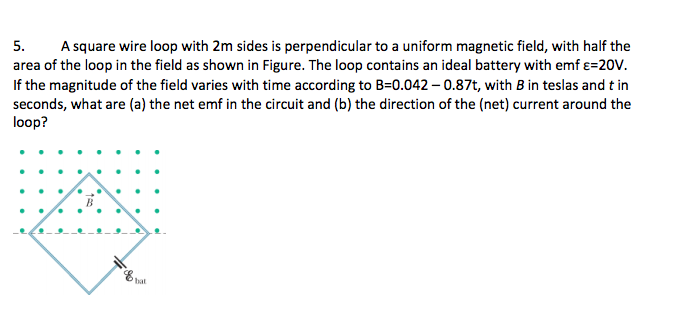 Solved A square wire loop with 2m sides is perpendicular to | Chegg.com