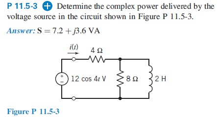 Solved Determine the complex power delivered by the voltage | Chegg.com