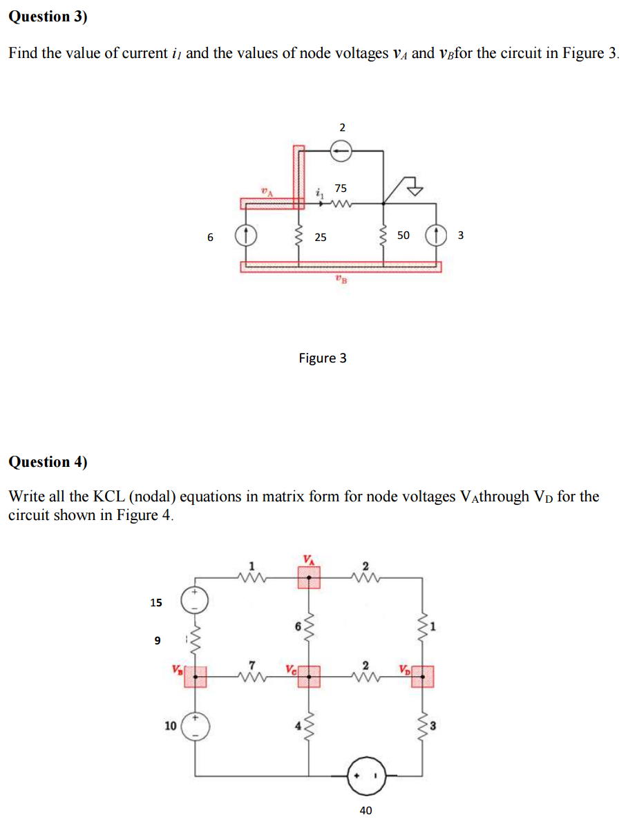 Solved Question 1) Find current i, in the circuit shown in | Chegg.com