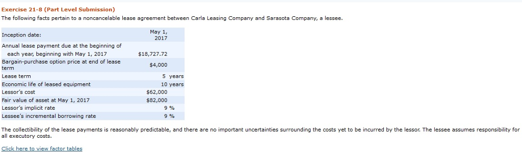 Solved Exercise 21-8 (Part Level Submission) The following | Chegg.com