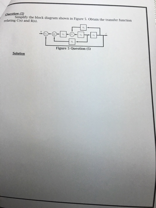 Solved Question Cd Obtain A State Space Representation Of