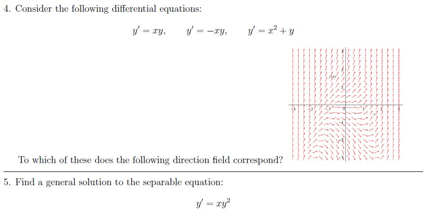 Solved: Consider The Following Differential Equations: Y' ... | Chegg.com Solved: Consider The Following Differential Equations: Y' ... | Chegg.com