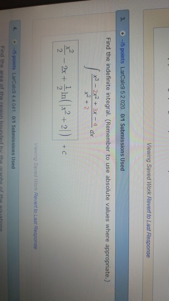 Solved 9. -15 points LarCalc9 5.6.050. 0/1 Submissions Used | Chegg.com