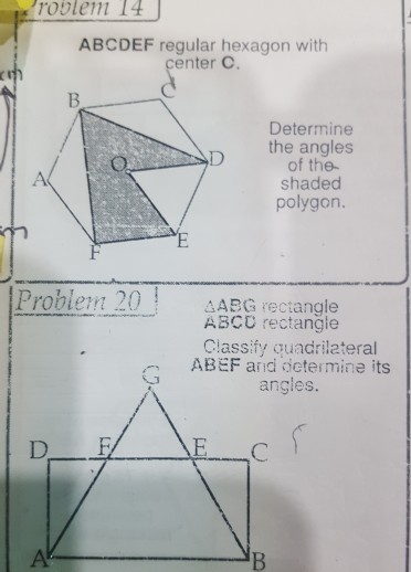 Solved ABCDEF regular hexagon with enter C. Determine the | Chegg.com