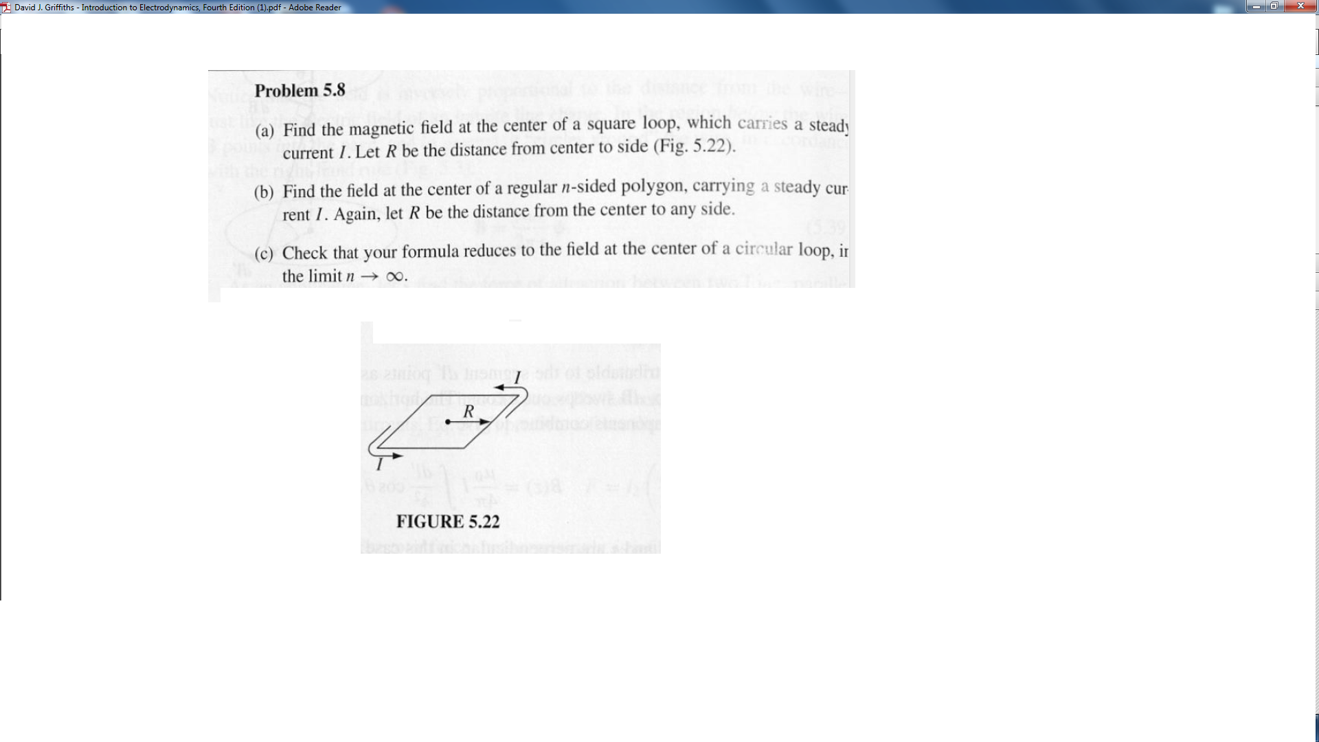 Solved Find the magnetic field at the center of a square | Chegg.com