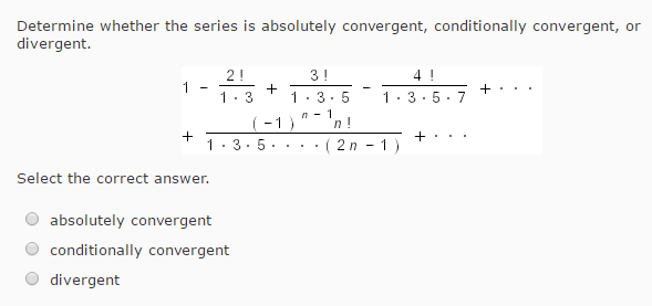 Solved Determine whether the series is absolutely | Chegg.com
