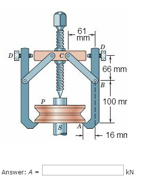 Solved The figure shows a wheel puller which is designed to | Chegg.com