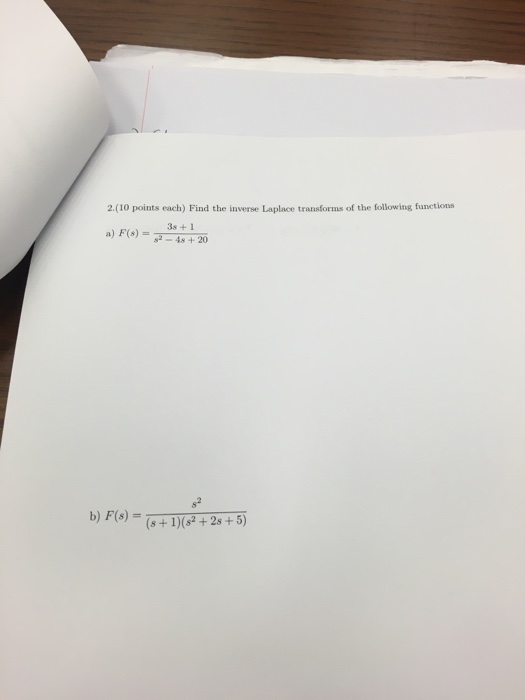 Solved 1.(10 points each) Find the Laplace transform of the | Chegg.com
