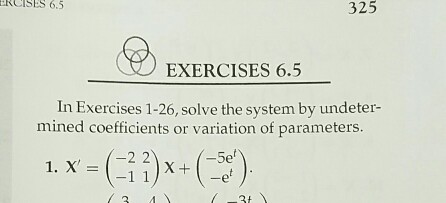 Solved In Exercises 1 -26, solve the system by undetermined | Chegg.com
