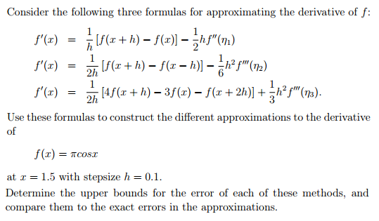 Solved Consider the following three formulas for | Chegg.com