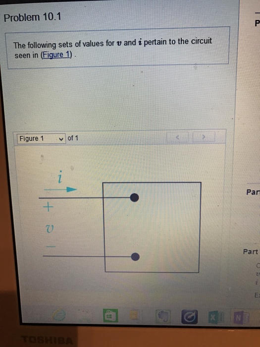Solved Problem 10.1 The following sets of values for v and i | Chegg.com