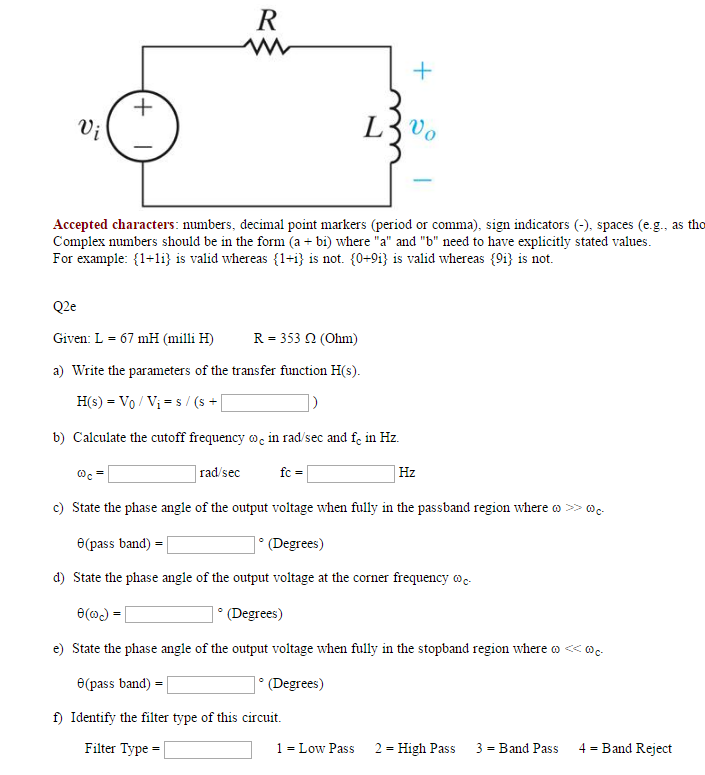Solved RL Circuit Answer the following problem Write the | Chegg.com