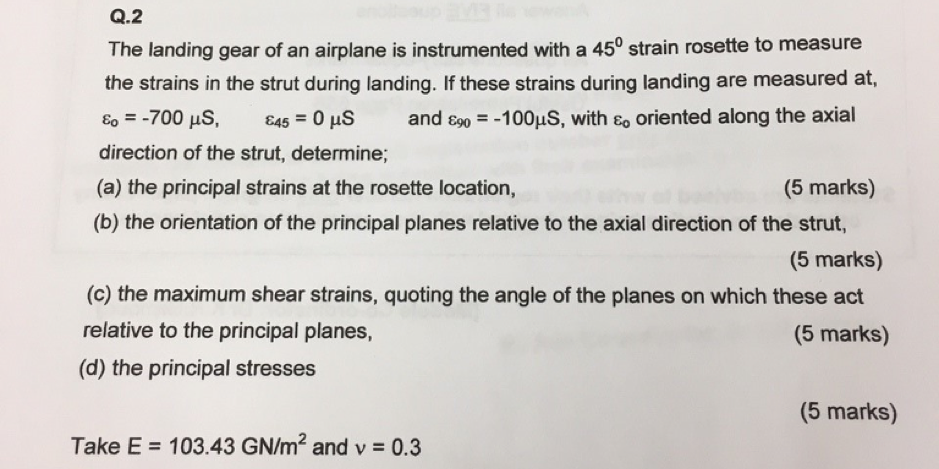 Solved The landing gear of an airplane is instrumented with | Chegg.com