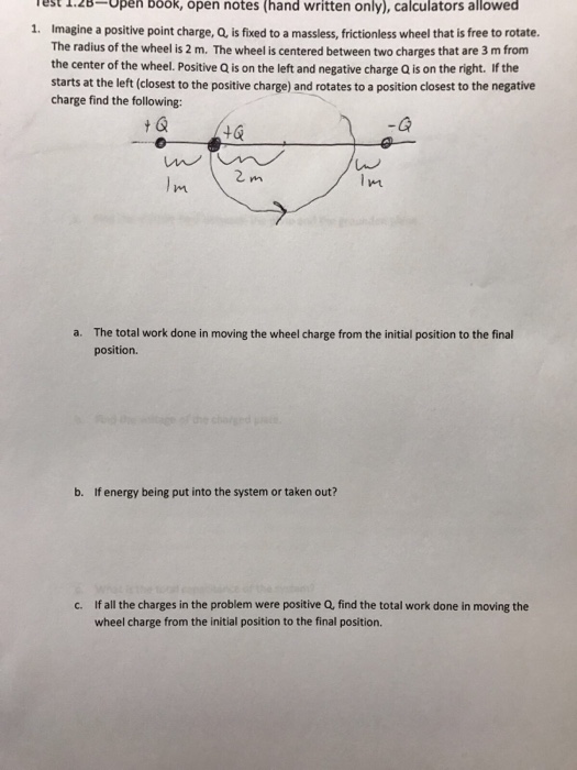 Solved Imagine a positive point charge, Q. is fixed to a | Chegg.com
