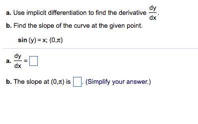 Solved a. Use implicit differentiation to find the | Chegg.com