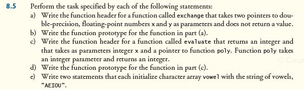 Solved 8.5 Perform the task specified by each of the | Chegg.com