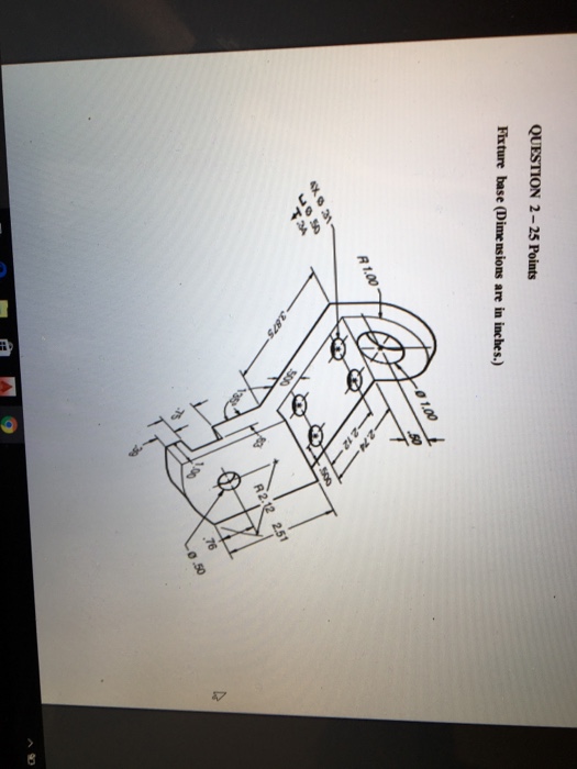 Solved Draw the multiviews using third angle projection and | Chegg.com