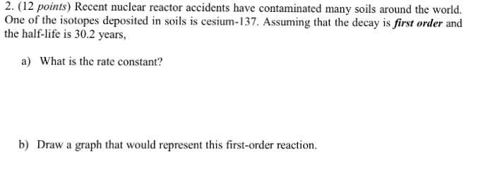 Solved 2. (12 points) Recent nuclear reactor accidents have | Chegg.com