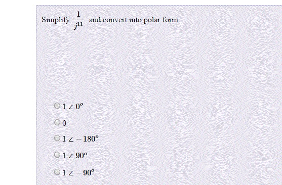 Solved Simplify and convert into polar form. 1 L 00 O 1 | Chegg.com