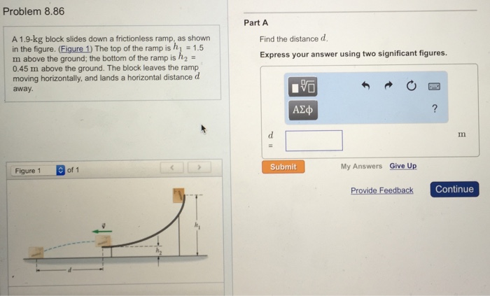 Solved A 1.9-kg block slides down a frictionless ramp, as | Chegg.com