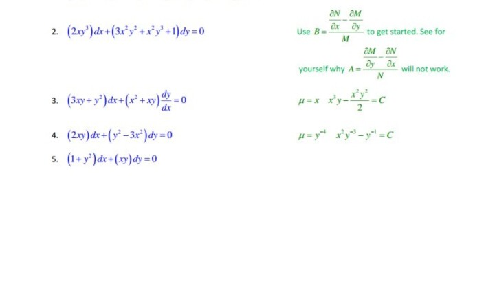 Solved Find the special integrating factor to make the ODE | Chegg.com