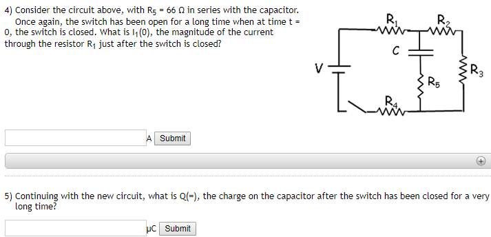Solved Two Loop RC Circuit 1 A circuit is constructed with | Chegg.com