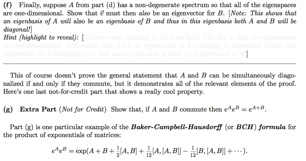 Solved Problem 8 2 Simultaneous Diagonalization We Saw In