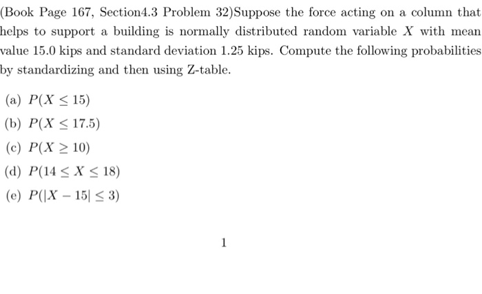 Solved Suppose The Force Acting On A Column That Helps To