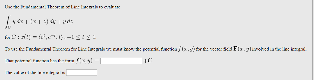 Solved Use the Fundamental Theorem of Line Integrals to | Chegg.com