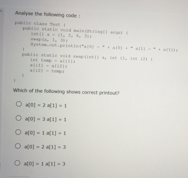 Solved In the following code, suppose that f is an instance | Chegg.com