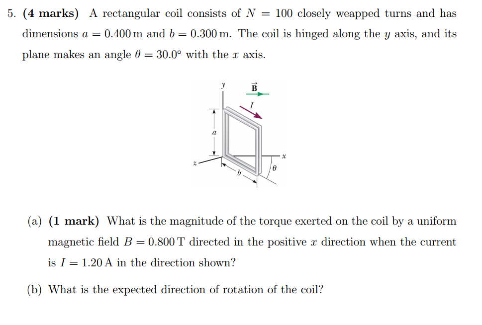 Solved A rectangular coil consists of N = 100 closely | Chegg.com