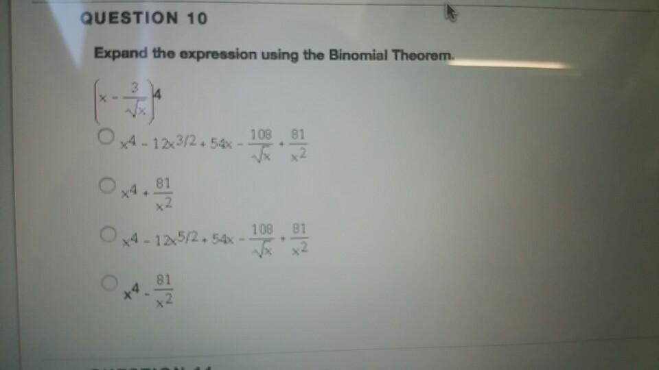 Solved QUESTION 7 Solvo. Use the Binomial Theorem to | Chegg.com