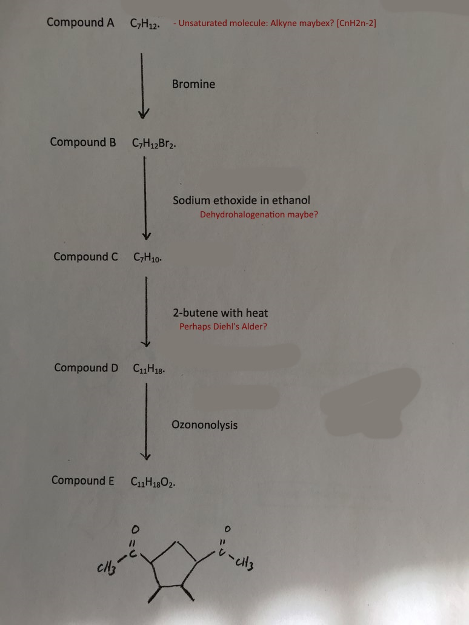 Solved In the sequence of reactions below you are provided | Chegg.com