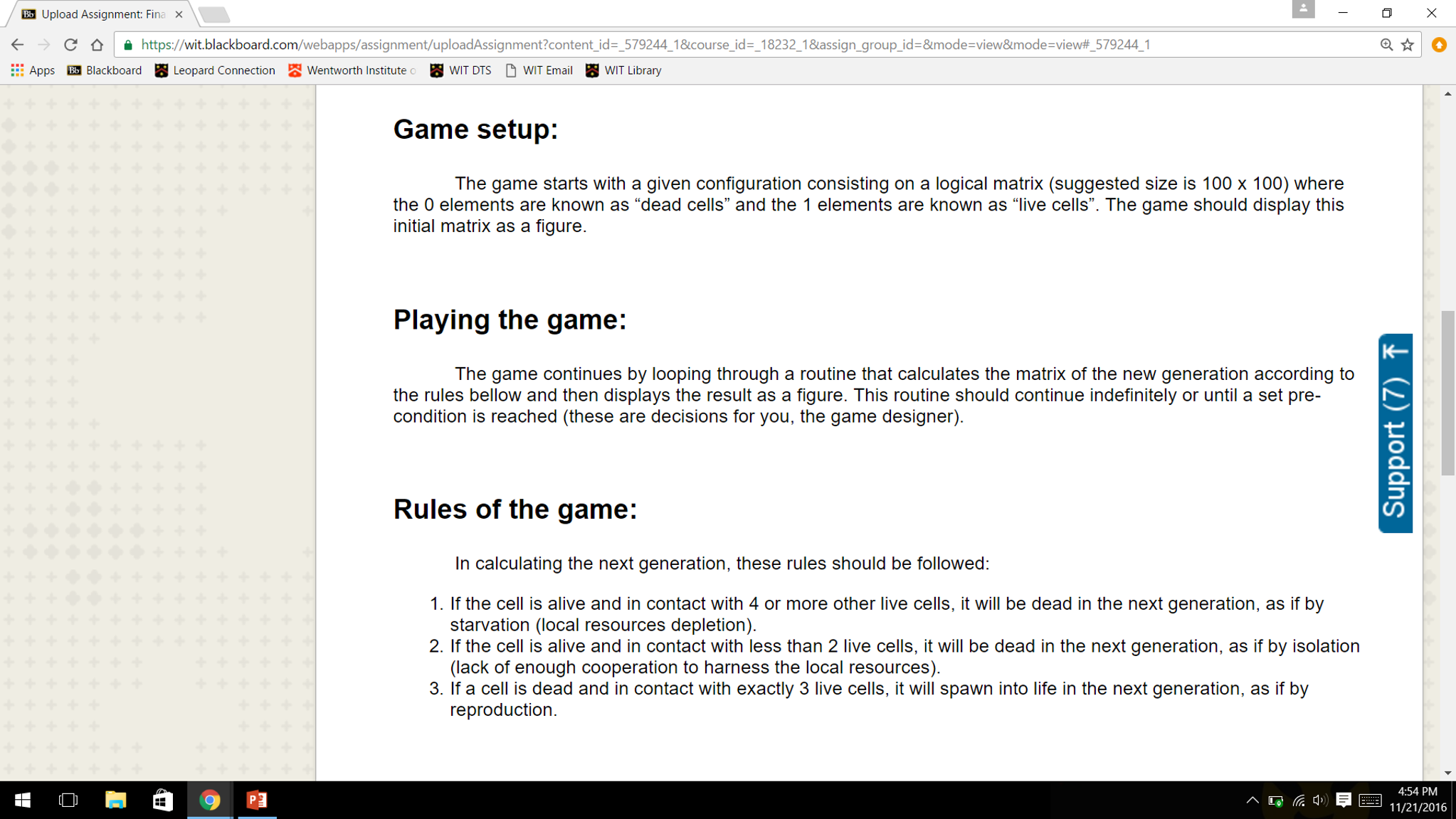 Conway's Game of Life: can anyone write a code for | Chegg.com