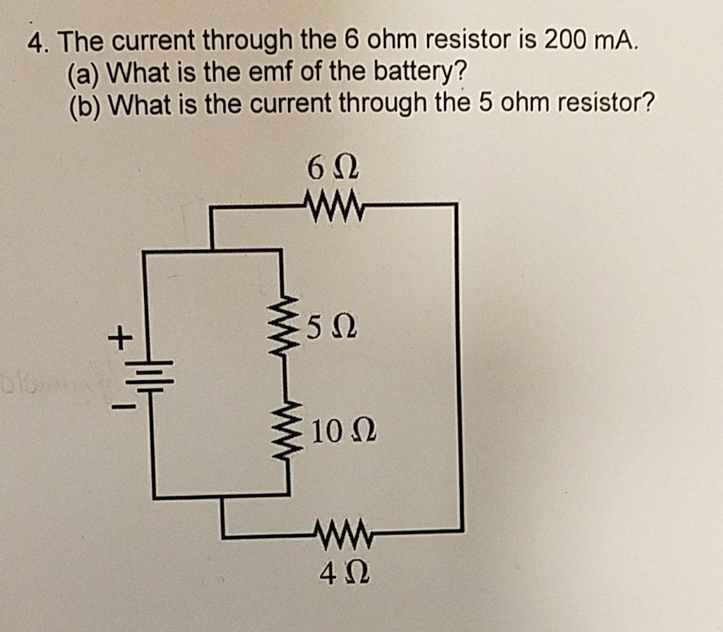 Solved The current through the 6 ohm resistor is 200mA. a) | Chegg.com