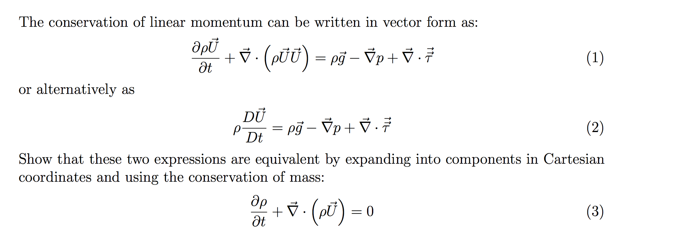 Solved The conservation of linear momentum can be written in | Chegg.com