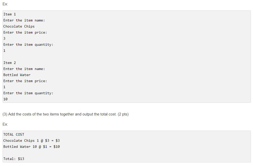 Solved 1 Create Three Files To Submit Item Topurchase H