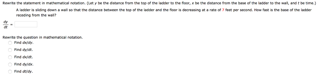 Solved Rewrite the statement in mathematical notation. (Let | Chegg.com