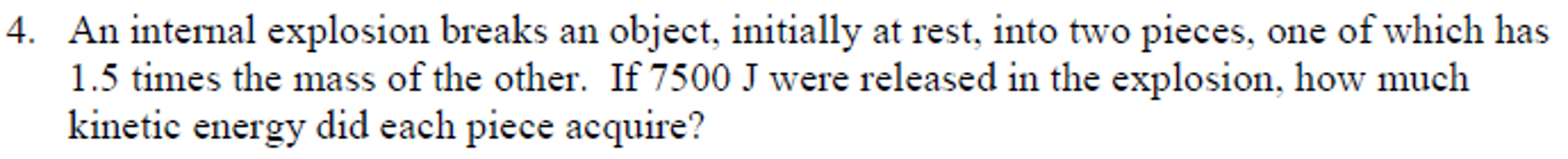 Solved Ail internal explosion breaks an object, initially at | Chegg.com