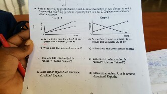 Graph 1 a) is one faster than the other?if so which | Chegg.com