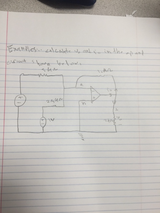 Solved Examples: Calculate v_o and I_o in the op and circuit | Chegg.com
