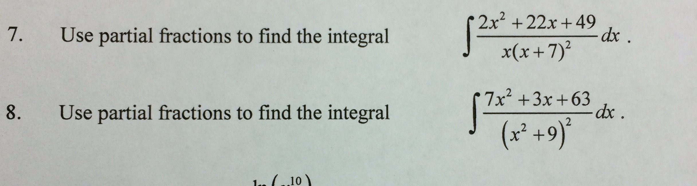 Solved Use partial fractions to find the integral integral | Chegg.com