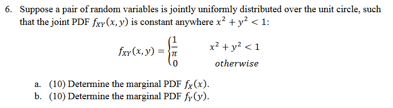 Suppose a pair of random variables is jointly | Chegg.com