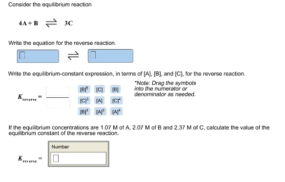 Solved Consider the equilibrium reaction Write the equation | Chegg.com