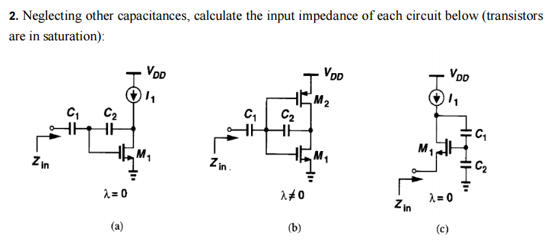 Solved Neglecting other capacitances, calculate the input | Chegg.com